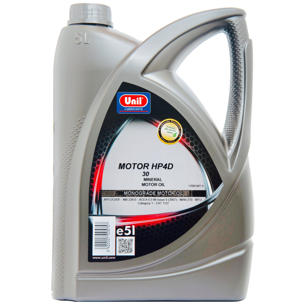Unil Motor HP4D 30W monograde motorolie, 5 ltr - SVS Værktøj
